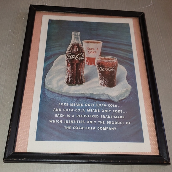 Coca Cola | Art | Vintage 5s Cocacola Framed Advertisement | Poshmark